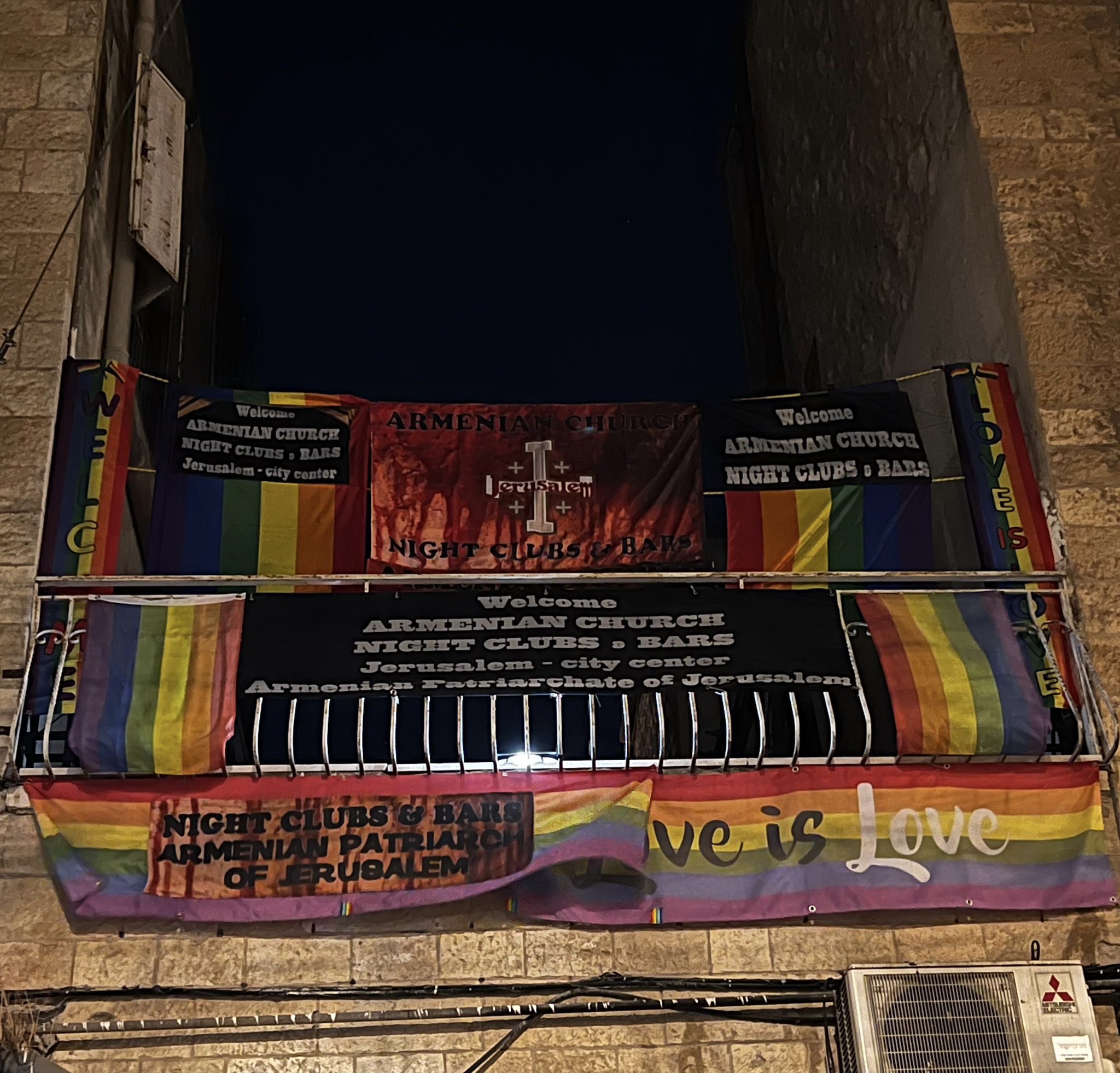 Armenian Church Building in Jerusalem Desecrated With Nightclub Banners ...